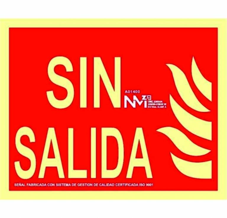 Señal "Sin salida" Normaluz A01400 | Señales homologadas Normaluz